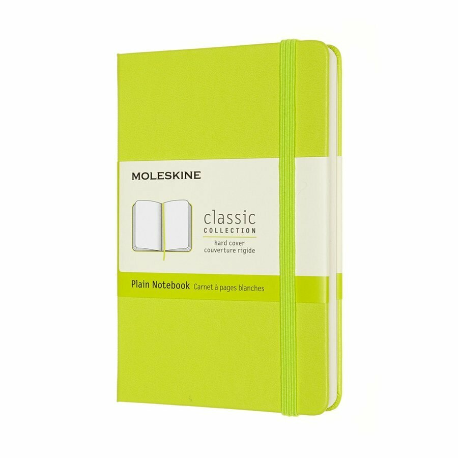 Записная книжка Moleskine Classic (нелинованная), Pocket (9x14см), салатовая