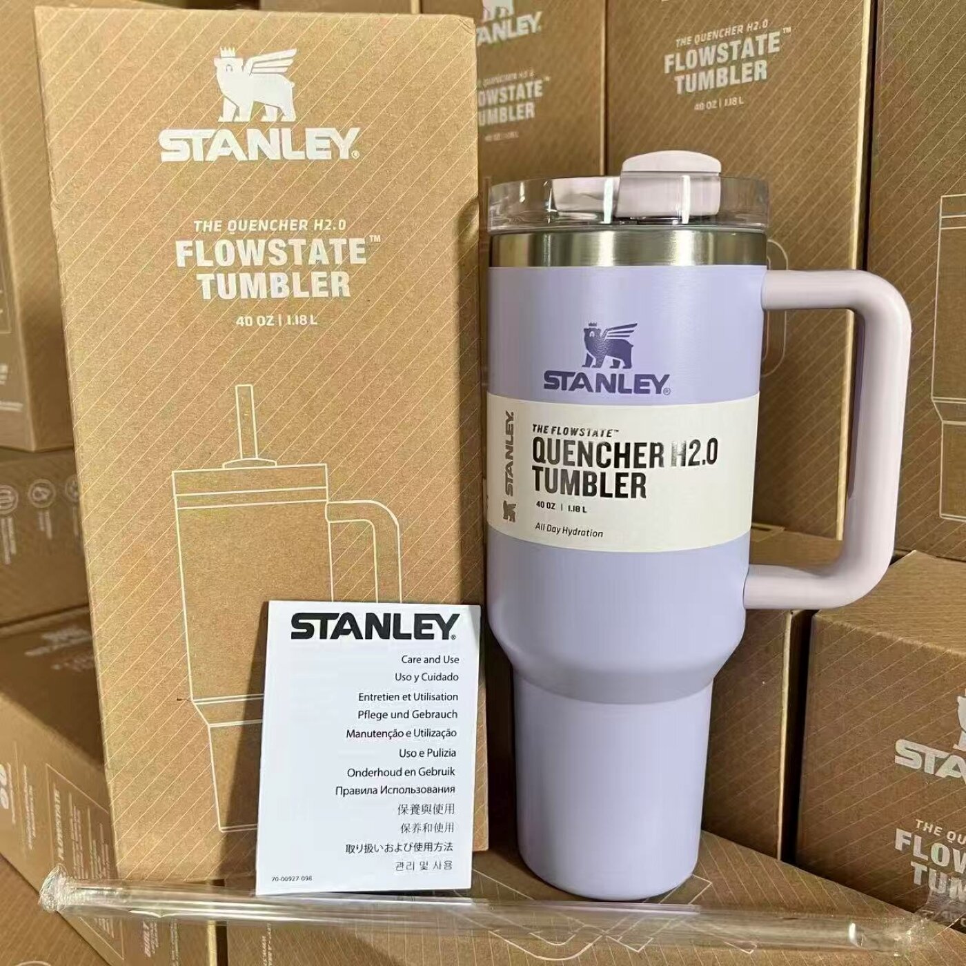 STANLEY -Чашка с ручкой, двухслойная нержавеющая сталь, автомобильная чашка, чашка Ice Tyrant, 1,18л