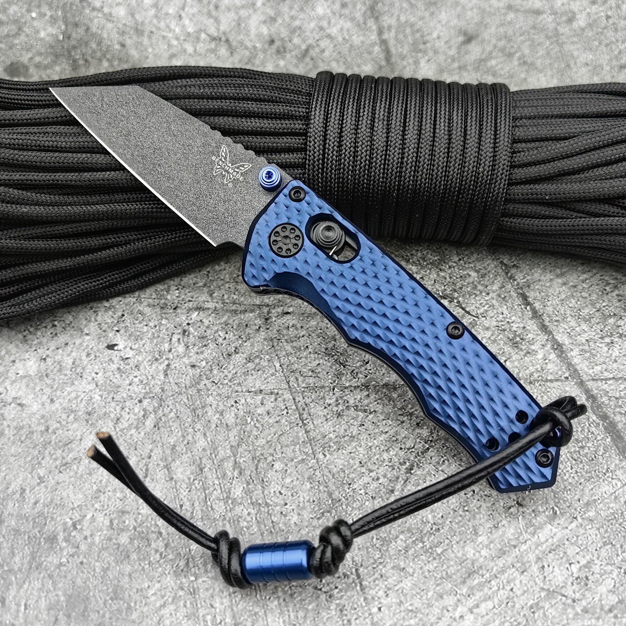 Складной компактный мини-нож на каждый день Benchmade 290BK Full Immunity/ синий