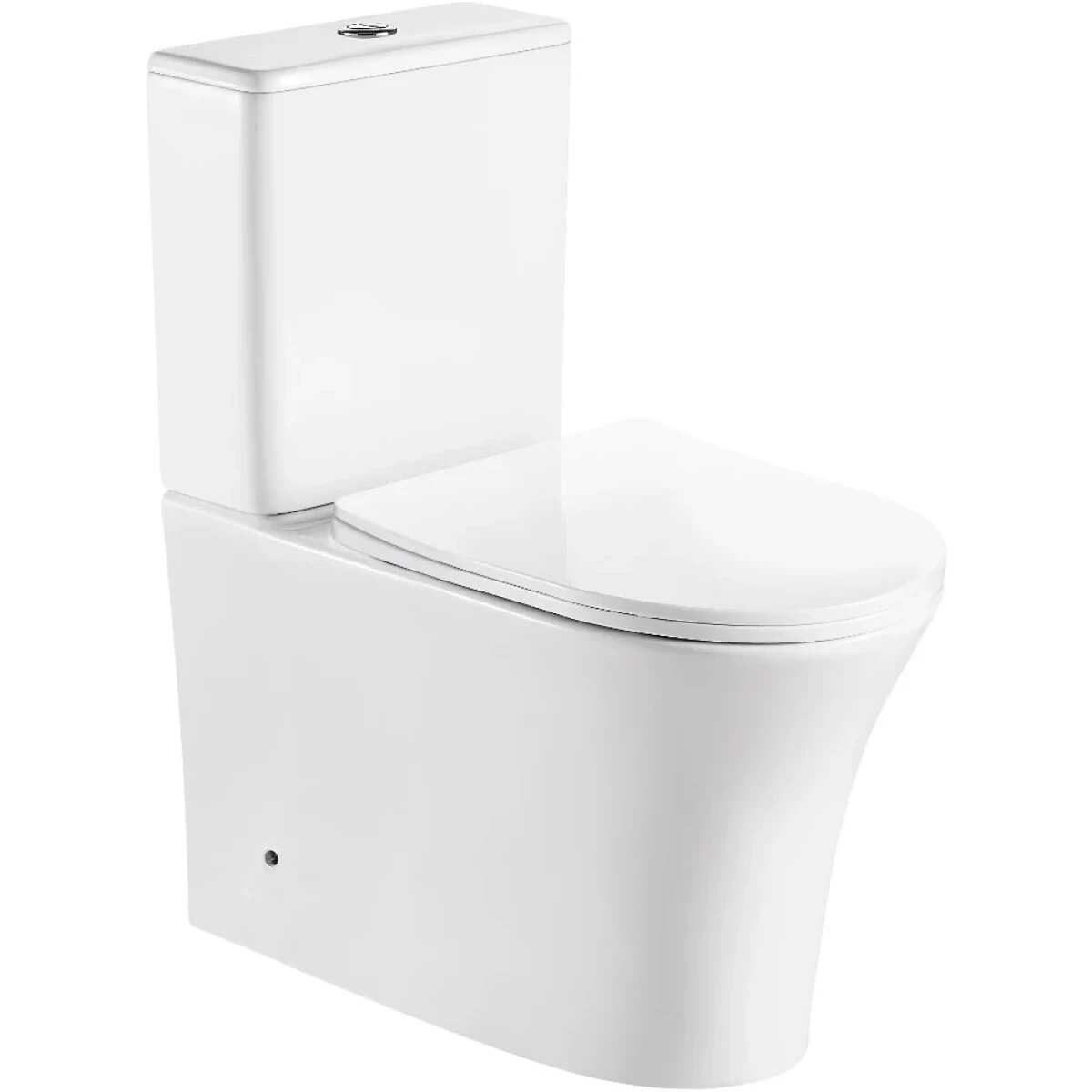Унитаз-компакт Ceruttispa Adige CT7836 безободковый, с сиденьем микролифт, белый