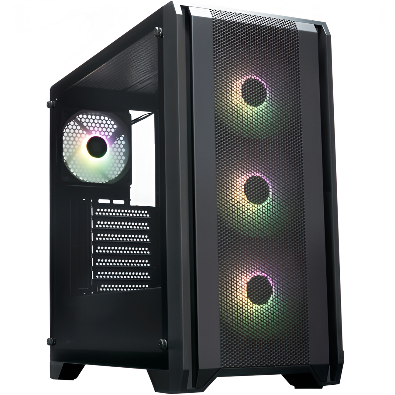 Корпус Midi-Tower XASTRA A500 4ARGB Black (A500-BK-FC120ARGB-4F-GL)