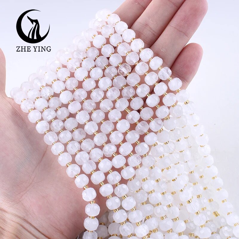 Бусины Zhe Ying 6x8 мм, апатит, цитрин, солнечный камень