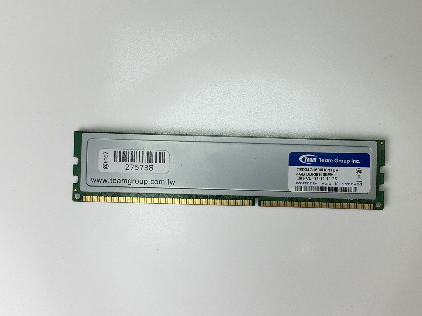 Оперативная память DIMM DDR3 4Gb 1600Mhz PC-12800 Team Group TED34G1600HC11BK двухсторонняя