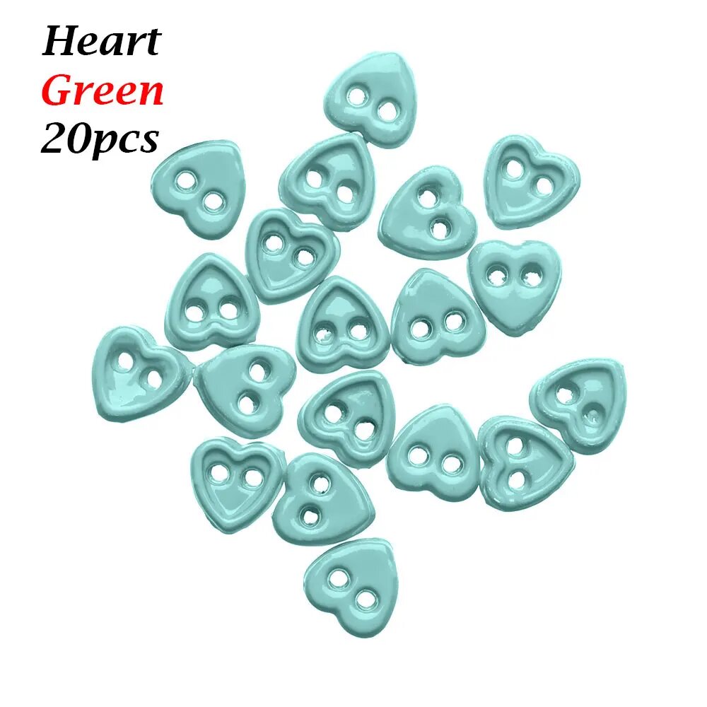 Металлические мини-пряжки для кукол 5 мм, 20 шт, клубничный узор Heart-20Pcs