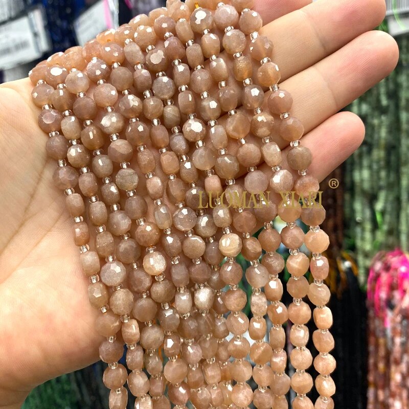 Бусины из флюорита LUOMAN XIARI 38 шт. sunstone