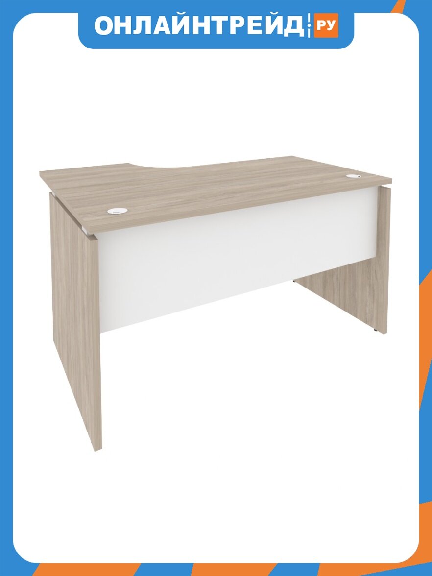 Стол эргономичный Riva CHAIR правый O. SA-2 (R) Дуб аттик/Белый бриллиант 1380*980*750 Onix