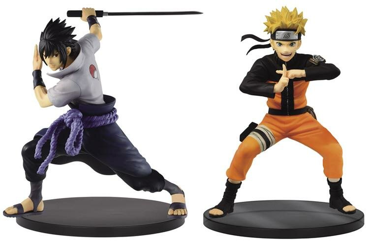 Фигурки унисекс BANPRESTO Naruto Uzumaki & Sasuke Uchiha Set, Naruto Shippuden 2 & Sasuke Uchiha 2 Vibration Stars II