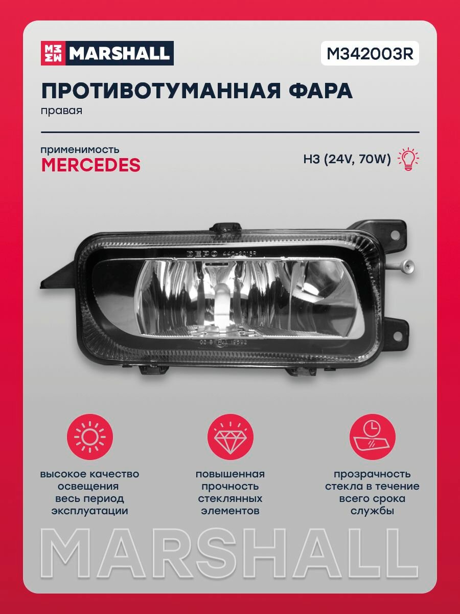 Противотуманная фара правая MERCEDES