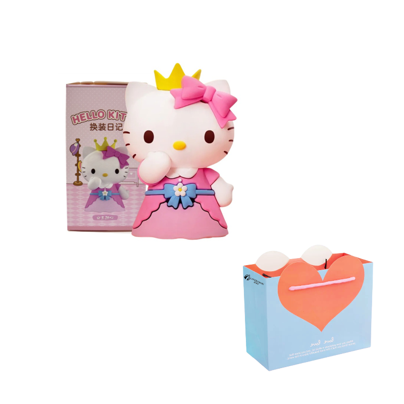 Набор коллекционных фигурок унисекс Wolf Bowang x Hello Kitty, Princess Sweetheart/Brand Heart Shopping Bag