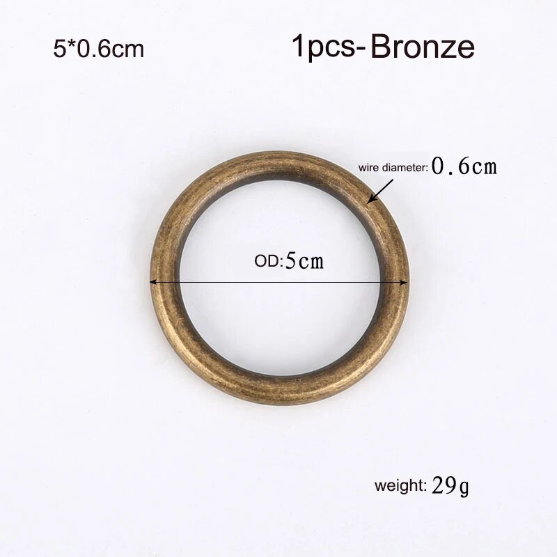 Латунные круглые кольца 20-60 мм 50x6mm-Bronze