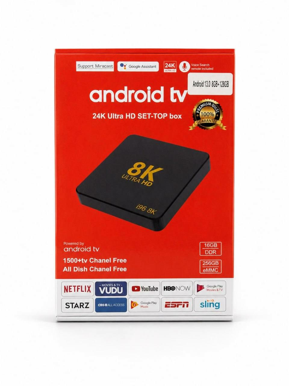 Смарт ТВ приставка 8K ULTRA HD, 8/128 ГБ, Android, бесплатное ТВ, Wi-Fi, медиаплеер