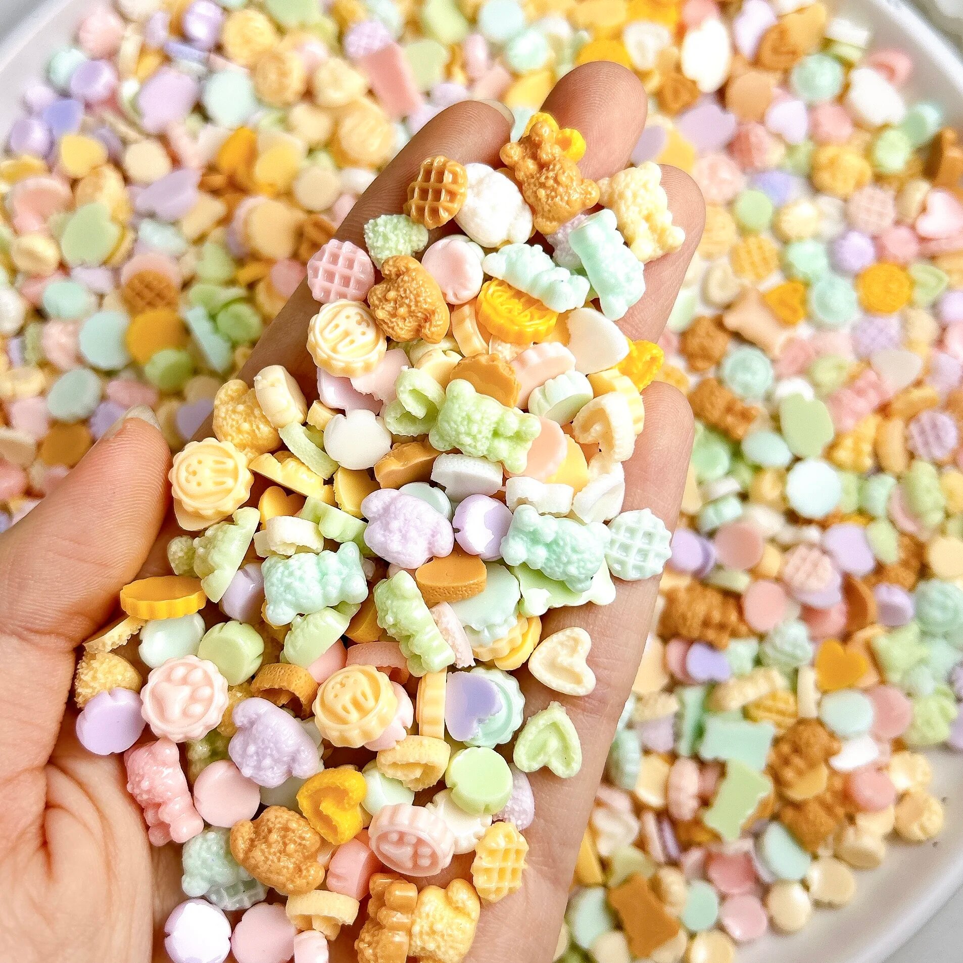 Смешанные мультяшные мини-смола для ногтей 50 шт. Mixed-50pcs