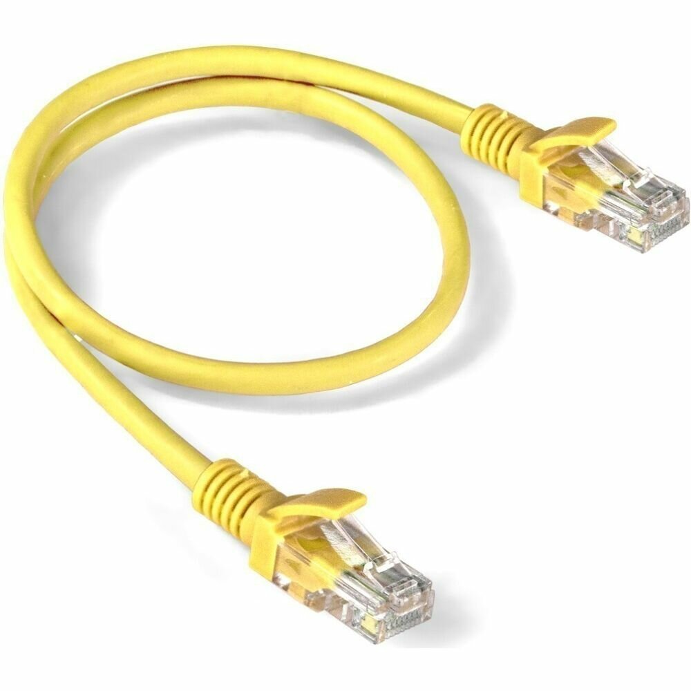 Патч-корд Exegate EX286376RUS 0.5м RJ-45 cat.5e UTP жёлтый