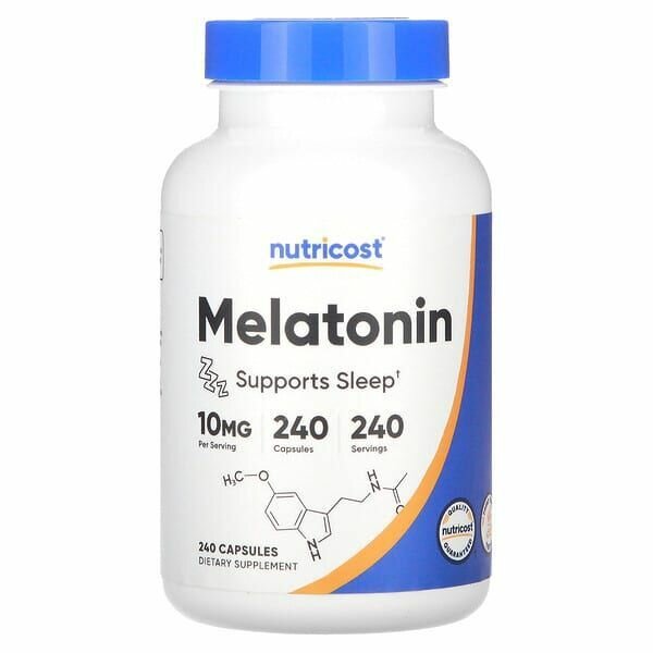 Таблетки для сна , 10 мг, 240 капсул, Nutricost