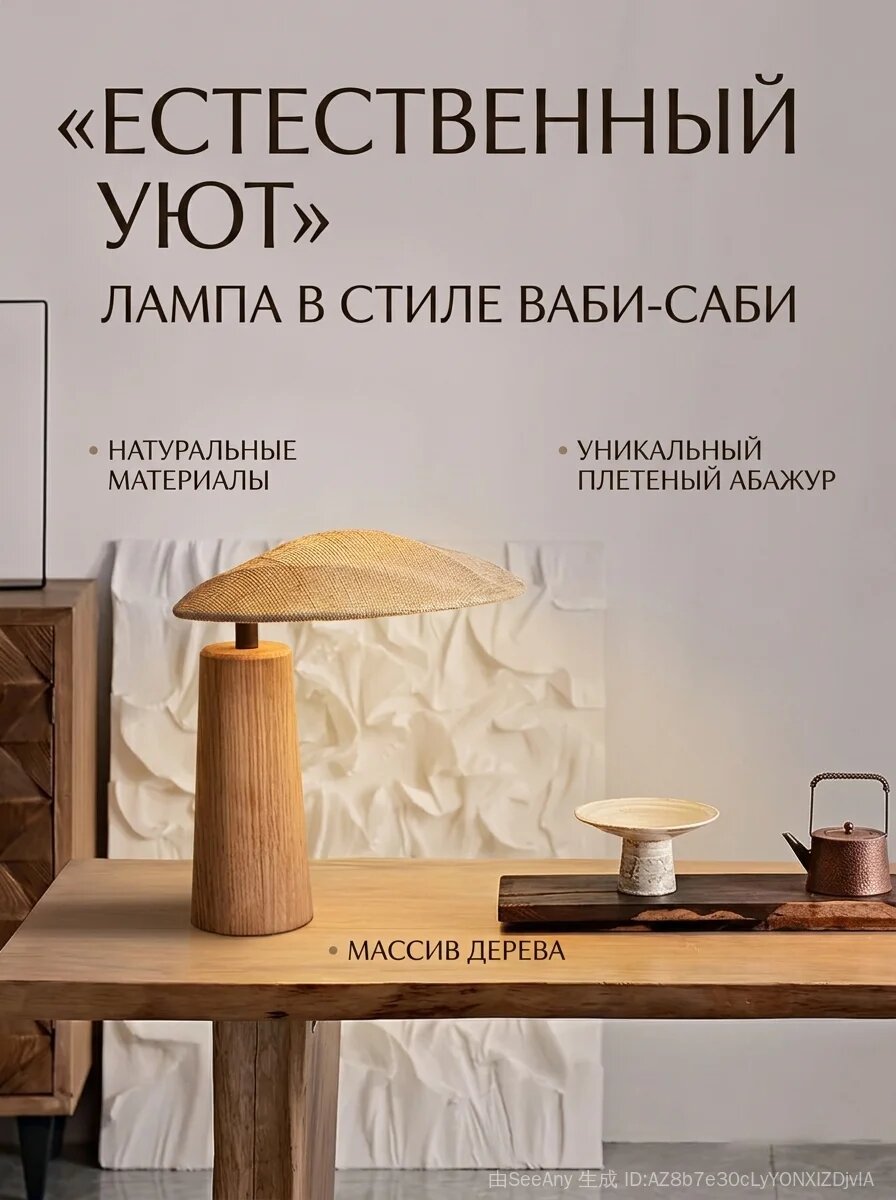 KNOW EASY-Японская настольная лампа в стиле ваби-саби, деревянная атмосферная лампа 25*20*30 см