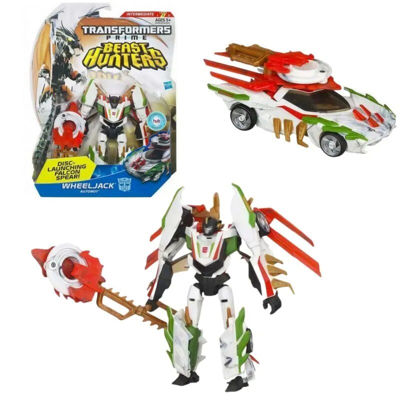 Трансформеры Игрушка хасбро Transformers Prime Beast Hunters Wheeljack Deluxe Action Figure