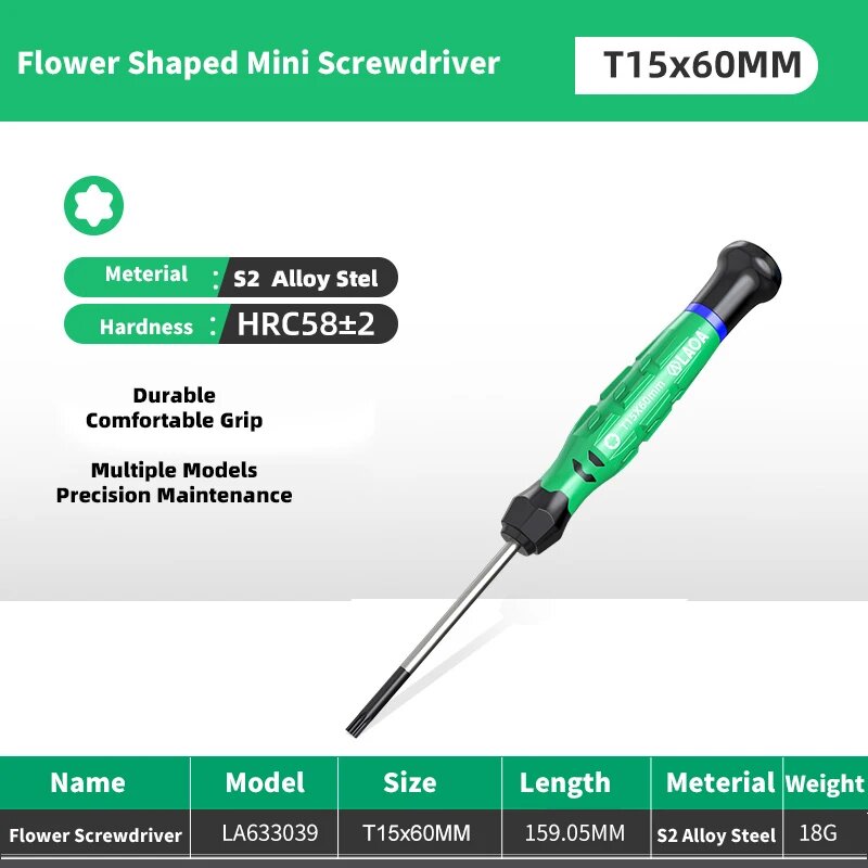 Мини-отвертка Flower T15x60mm LA633039