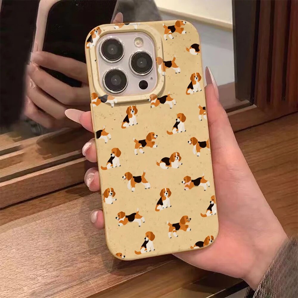 Чехол для iPhone бигль, желтый, ТПУ, For iphone 16