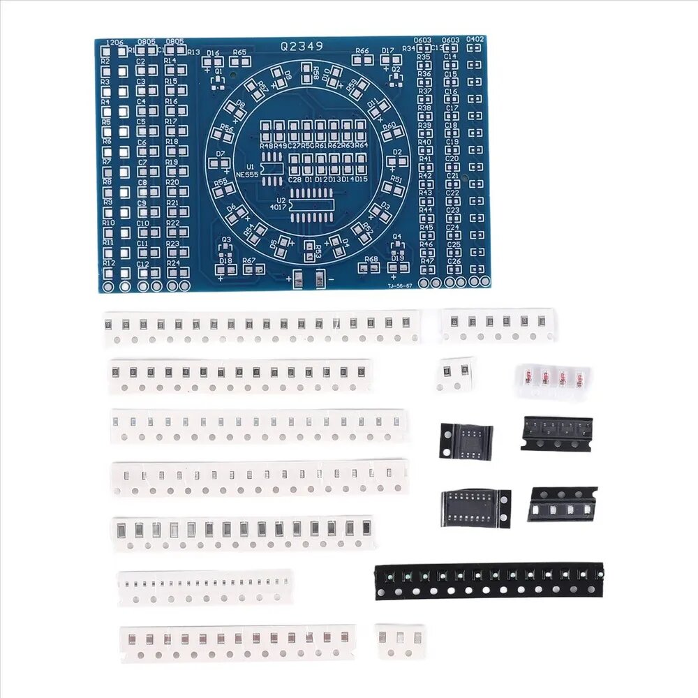 Вращающийся светодиодный SMD NE555 паяльная доска DIY Kit Fanny Skill Training DIY Kit электронная печатная плата модуль костюм