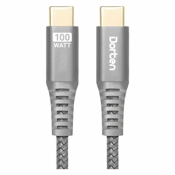 Кабель Dorten USB-C 100W/5A PD Tetron Series 2м Space Gray