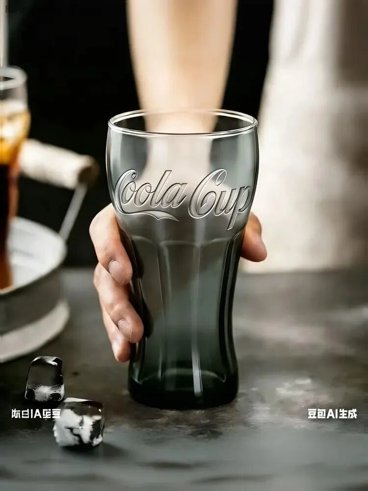 Стакан с гравировкой "cocacola" 350 мл 1 шт серый