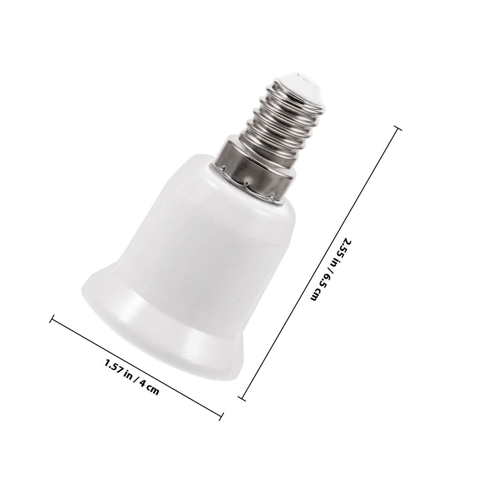 Адаптер Для Лампочек E14 В E27 Из Пластика Белый Размер 6.50X4.00X4.00CM