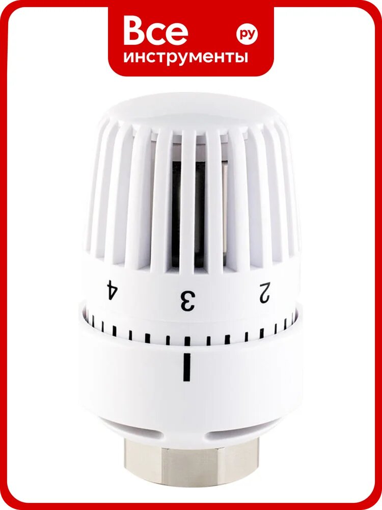 Термостатическая головка PROFACTOR M30x1.5 PF RVT 629 с жидкостным датчиком, корпус пластик‑латунь, профессиональный