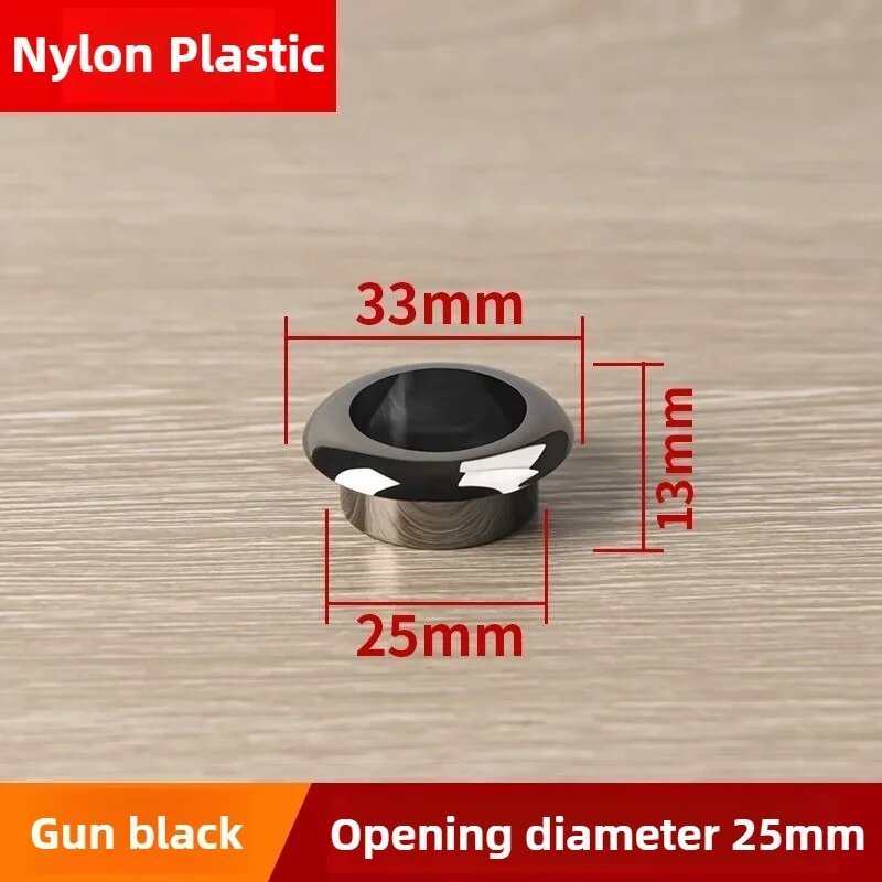 Кабельные втулки из пластика 10 Pcs, 25mm Gun black