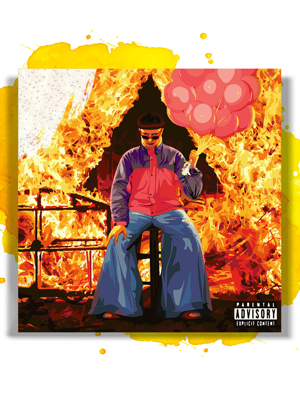 Картина по номерам на холсте Oliver Tree - Ugly is Beautiful, 50 х 50 см