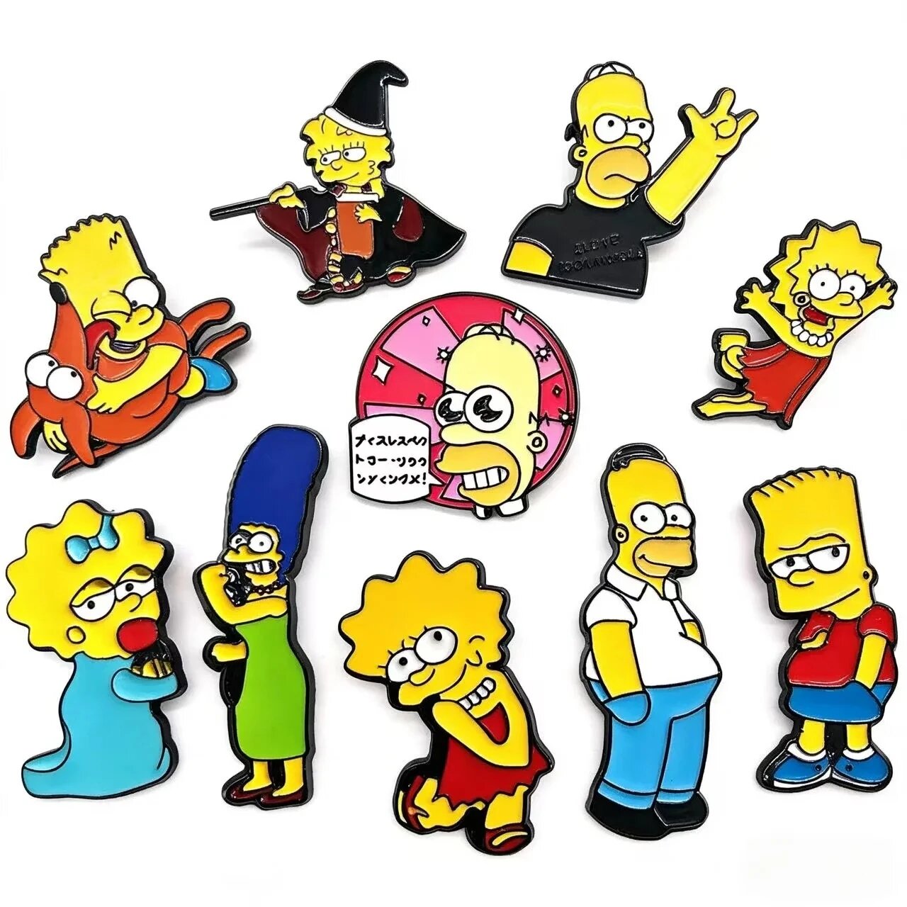 Набор значков Bandai Homer J. Simpson 10pcs brooch