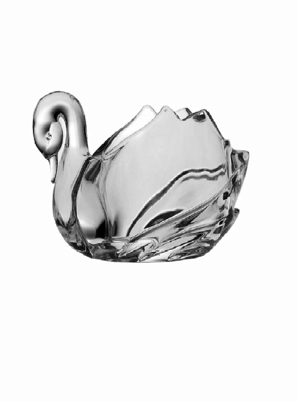 Доза/икорница хрустальная 11 см, 1 шт, "Лебедь" Crystal Bohemia 00001
