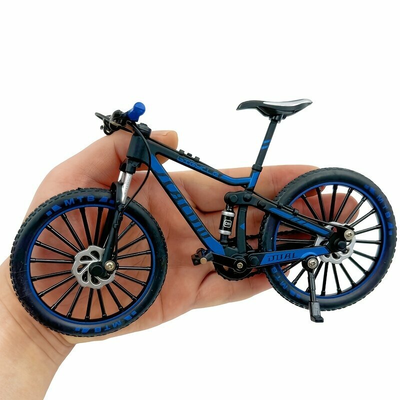 Модель горного велосипеда даунхилл из литого сплава, масштаб 1:8, синяя