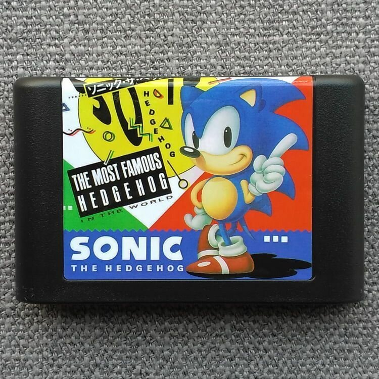 Игровой картридж для приставки 16 bit SEGA: Sonic The Hedgehog(Aнглийская версия) 16-бит SEGA английская версия Sonic