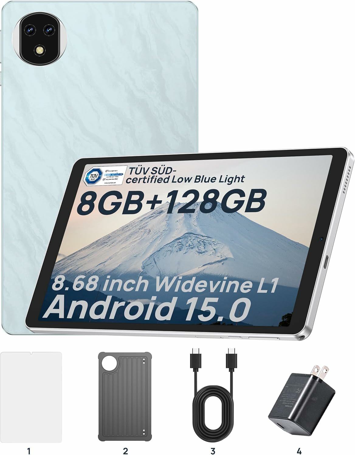 Планшет Ulefone Tab A9 Pro Compact, 8,68 дюйма, Android 15, 8 (4+4) ГБ, 128 ГБ памяти, 5040 мАч.