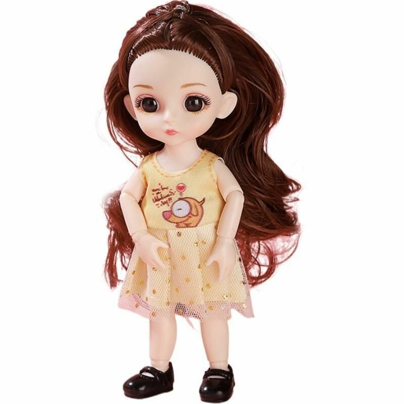 Кукла BJD маленькая с подвижными суставами и длинными волосами, игровая кукла для девочек