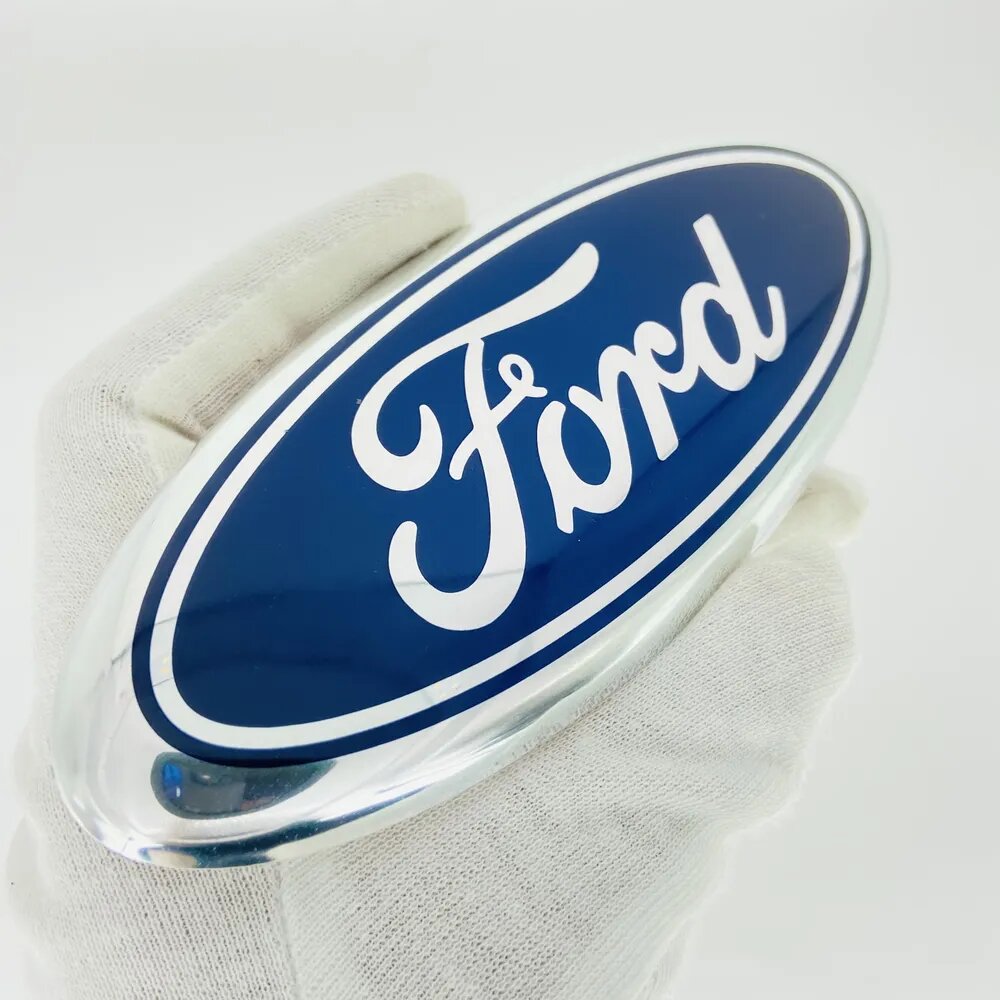 Эмблема (Знак) на Ford/Форд 143х58мм (синий, хром)