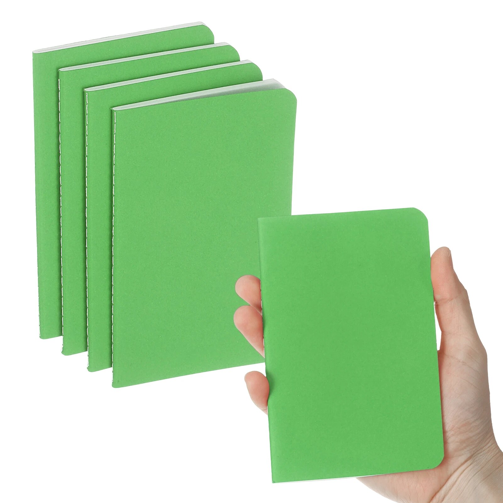 Мини-блокнот A6 крафт-бумага 4/6 шт Зеленый, 4Pcs, Green