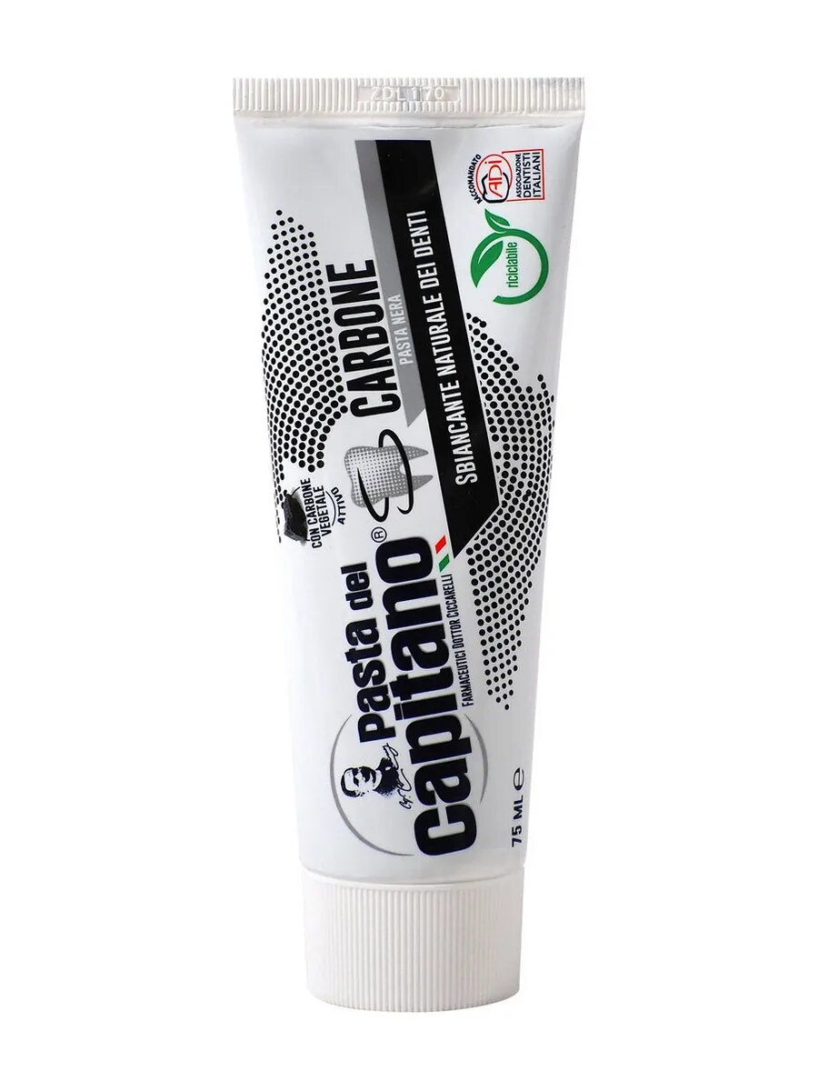 Pasta del Capitano Carbone Toothpaste Зубная паста с 75мл