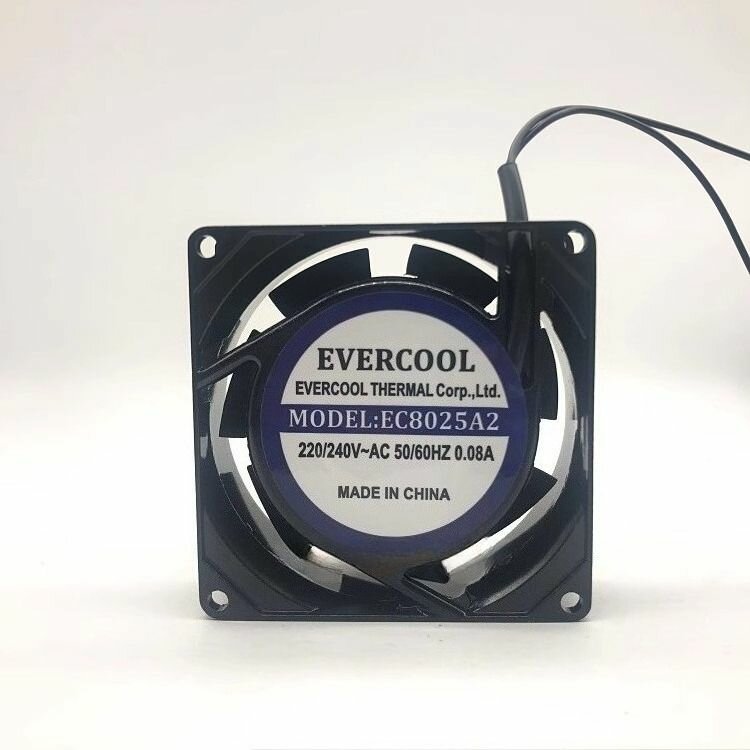 EVERCOOL EC8025A2 AC220V-240V 0.08A 8 см 8025 вентиляторы -