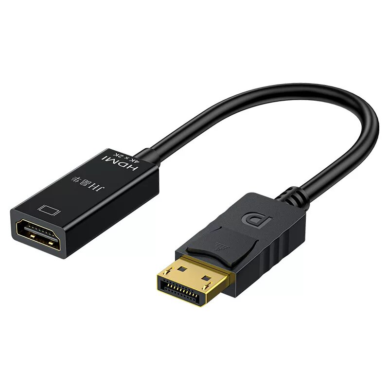 Адаптер Mini DP к HDMI, черный, кабель 0.15 м, совместим с 4K для проектора