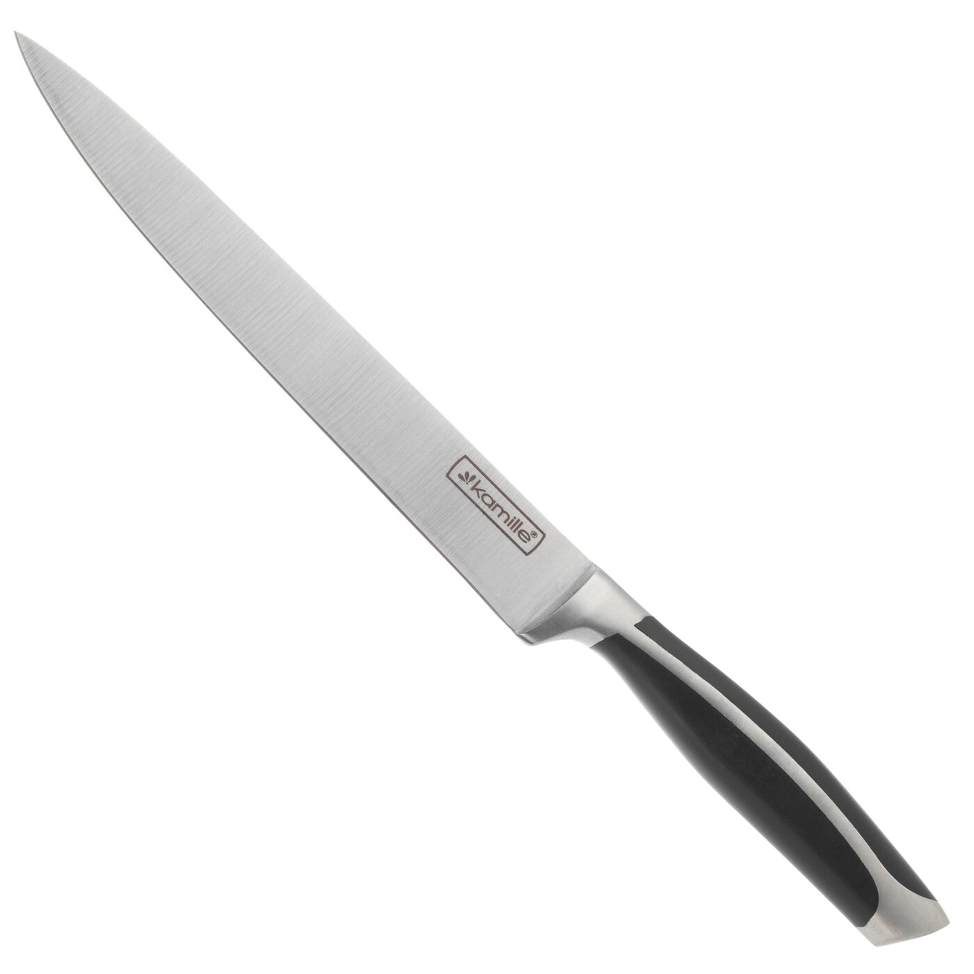 Нож разделочный для мяса Kamille КМ-5119 (лезвие 20 см; рукоятка 13 см) из нержавеющей стали (серебристый)