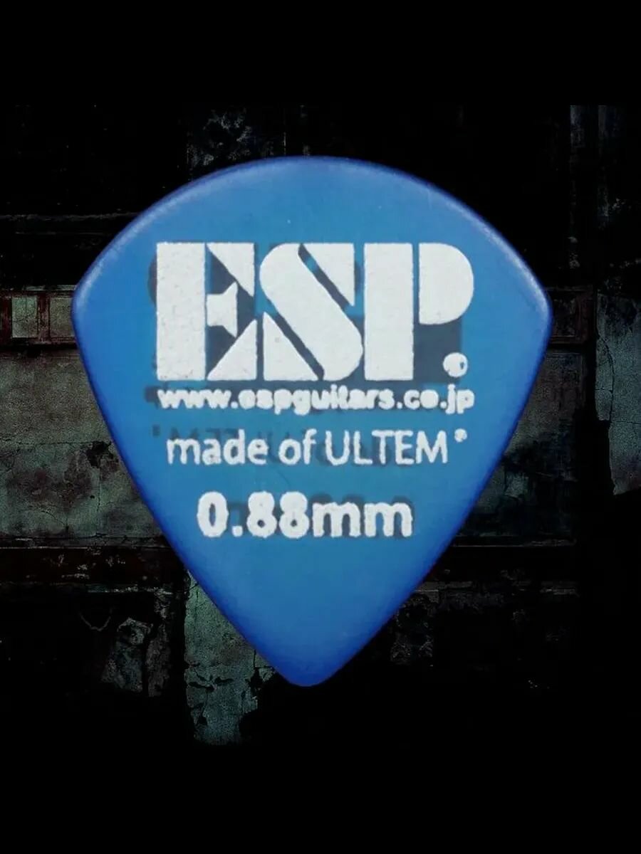 Медиатор для гитары, ESP, 0.88 мм, Ultem, форма Jazz, PJ-PSU088 Blue