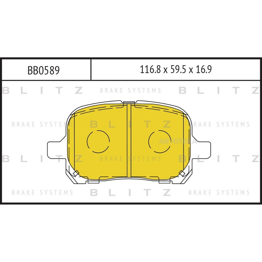 Колодки тормозные TOYOTA/LEXUS CAMRY/RX 96- передн. BLITZ BB0589