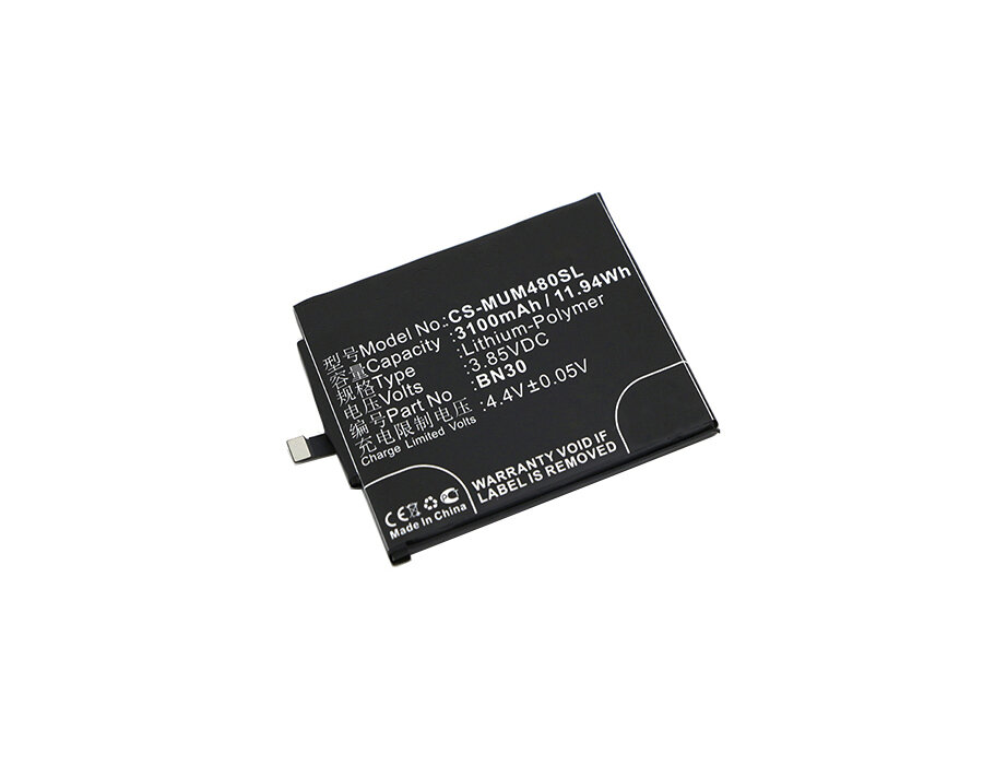 Аккумулятор (аккумуляторная батарея, АКБ) CS-MUM480SL BN30 для Xiaomi Redmi 4A 3.85V, 3100mAh, 11.94Wh Li-Pol