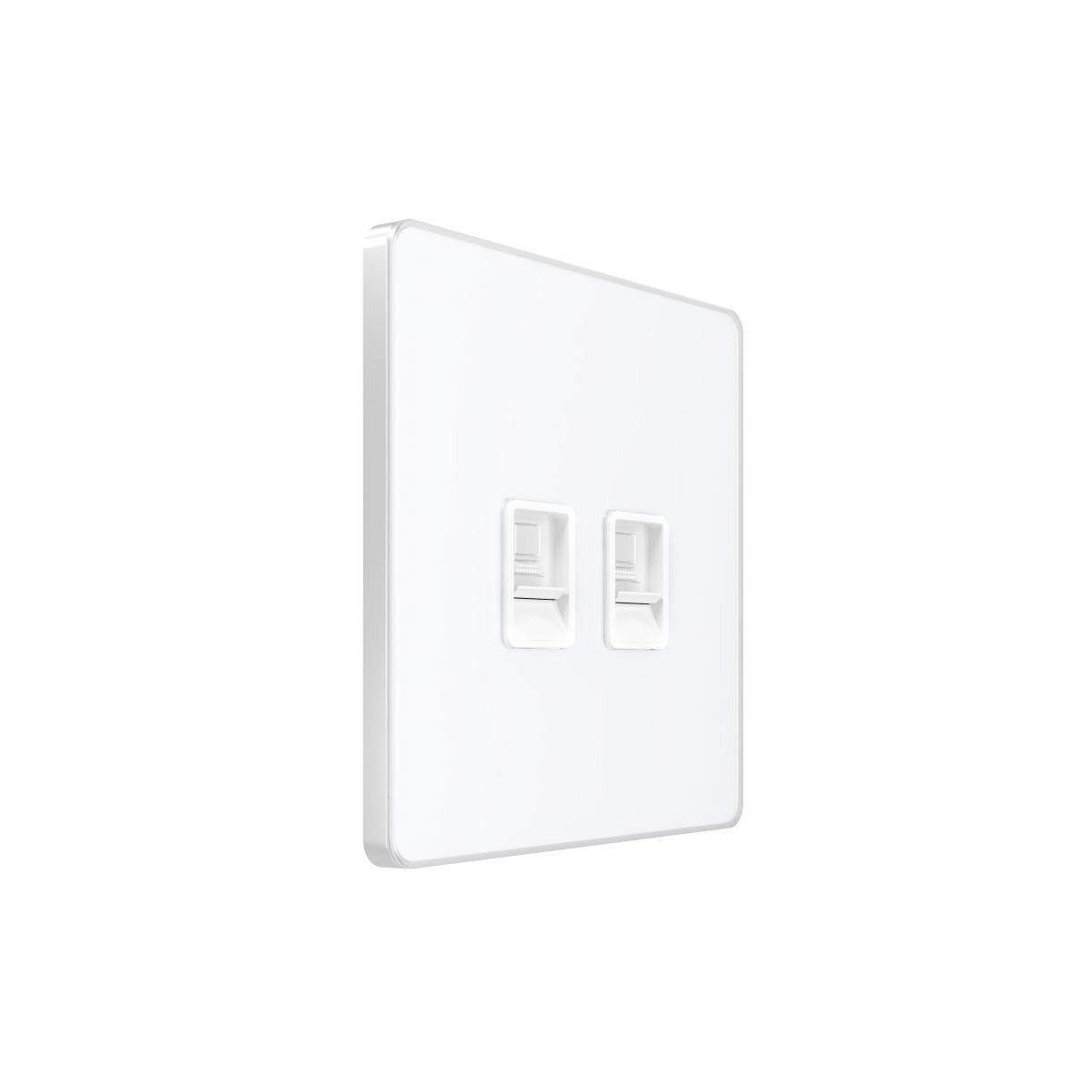 Розетка компьютерная RJ45, двойная, категория 6, Арктический лед Systeme Infinity FSE000188