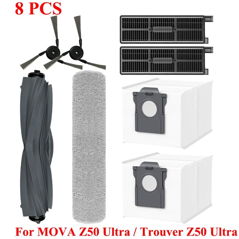 Щетки и фильтры для MOVA Z50 Ultra/Trouver Z50 Ultra, Черный