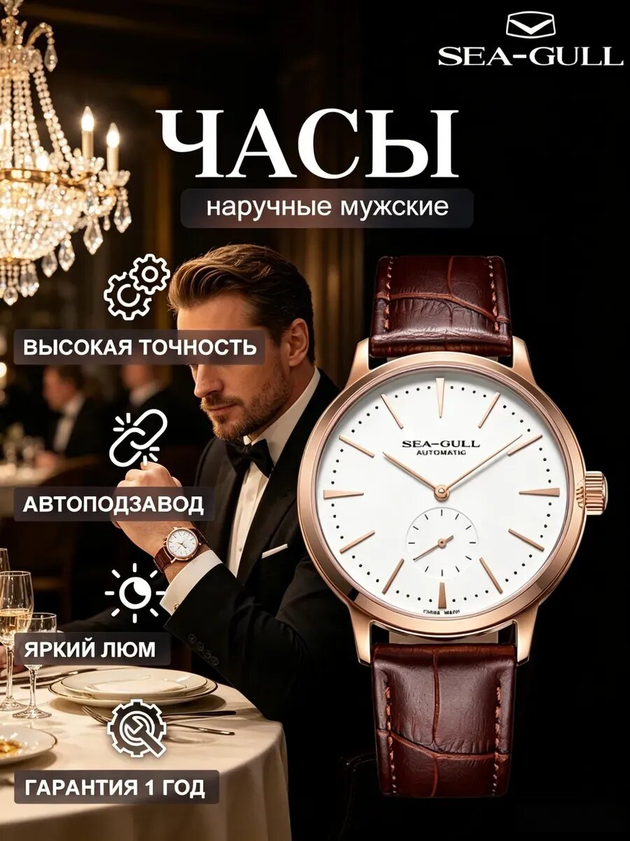 SEA-GULL Часы наручные Механические 819.12.6075
