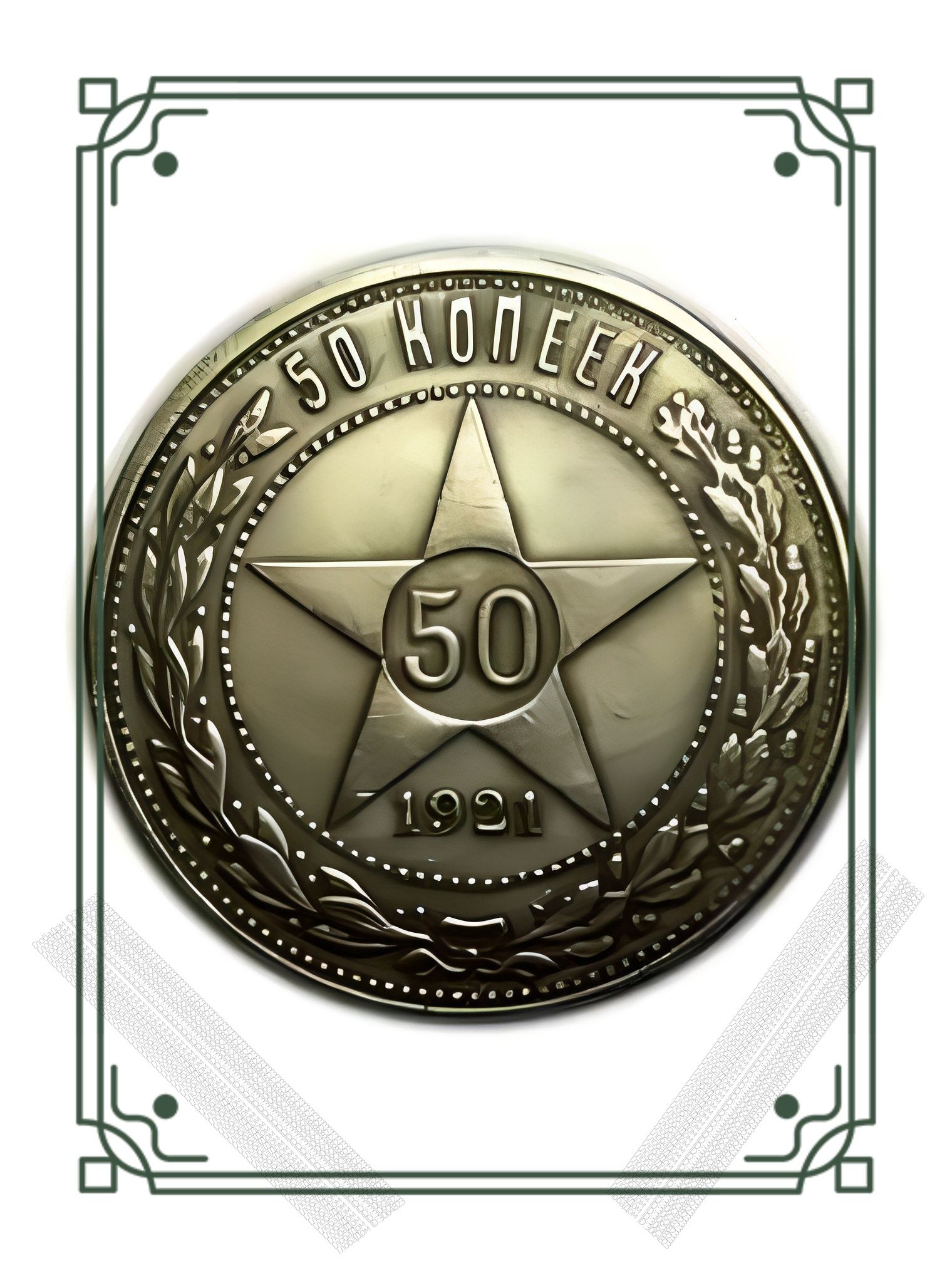 50 копеек 1921 года, копия монеты