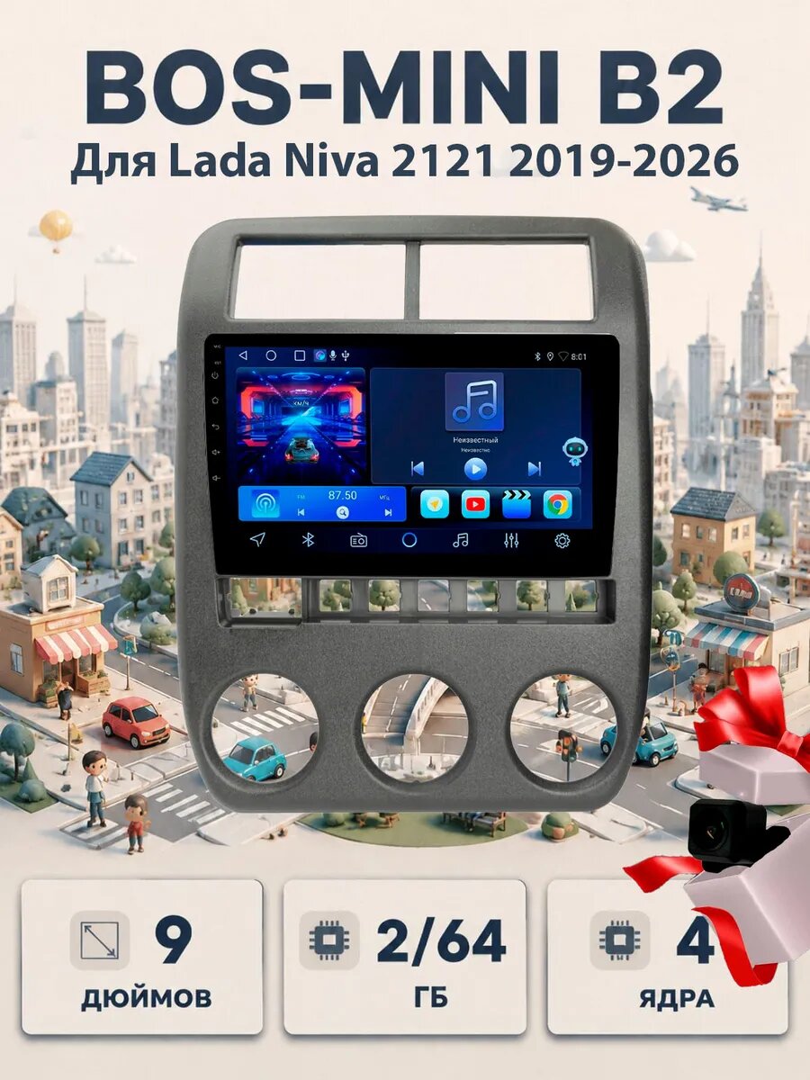 Магнитола для Lada Niva Legend 2019+ 2/64 BOS-MINI B2