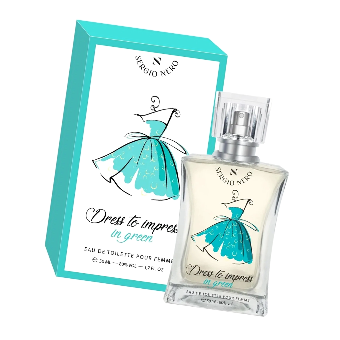 Туалетная вода Sergio Nero Dress To Impress In Green 50 мл для женщин - Зеленое Платье